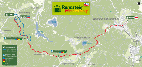 Strecken | 30. Rennsteig-Herbstlauf am 4. Oktober 2020